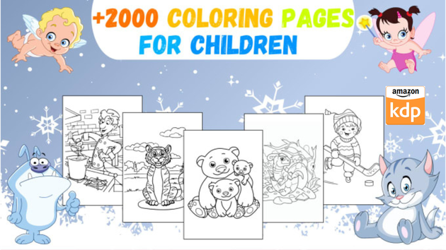 I will send to you 2000 coloring pages for kids and for amazon KDP by ...