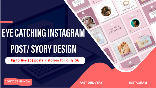 I will design 5 eye catching instagram posts / stories by BobGraph