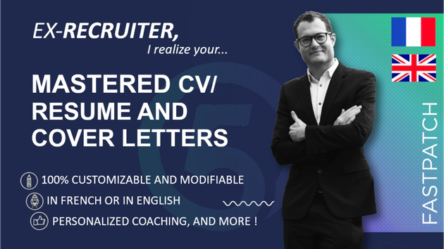 I will make your best CVs/resumes and cover letters by FastPatch