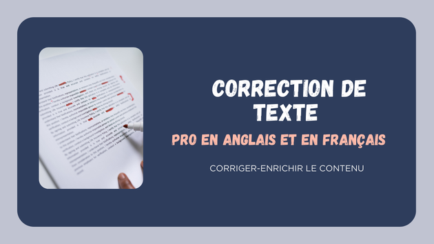 Je vais corriger votre texte en anglais et en français par tacha_rose