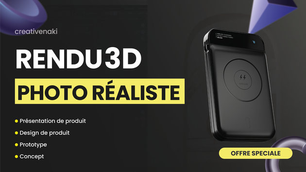 Je vais réaliser vos modélisation 3D et vos rendus 3D réaliste par Creative3D