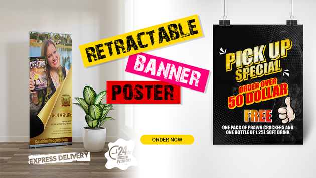 I will design retractable banners and posters by smartgraphic