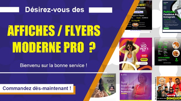 Je vais réaliser vos affiches et Flyer par Woul