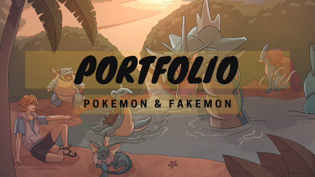 I will draw pokemon fakemon illustration art by GetterStudio
