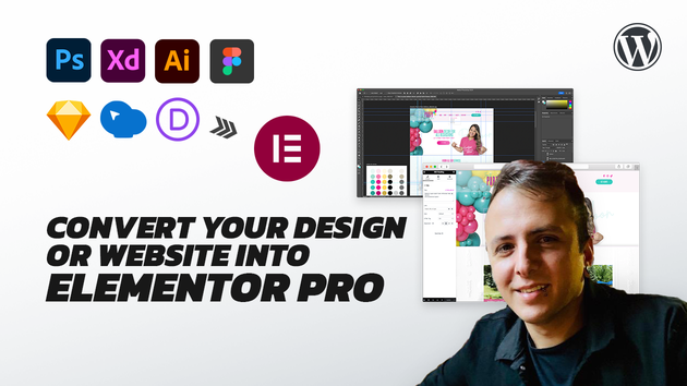 I will convert psd, xd, ai, figma, sketch, wpbakery, divi, html or ...