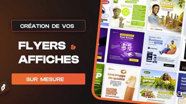 Je vais créer des affiches et flyers percutants pour vous promouvoir ...