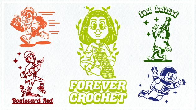 I will create simple retro or vintage cartoon character for mascot logo ...