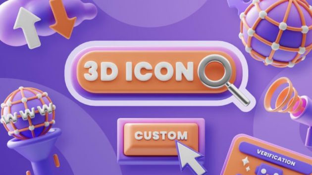 I will design custom 3D icons for your platform interface, making them unique by Cleve_Dixon
