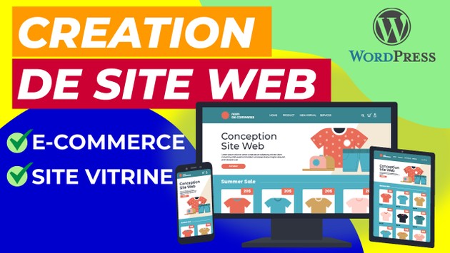 Je vais créer votre site vitrine ou e-commerce avec WordPress par Wdata