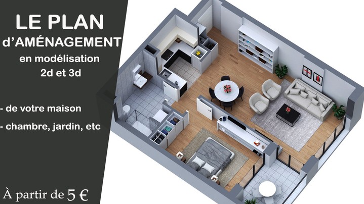 Je vais faire le plan d'aménagement intérieur de votre maison et faire ...