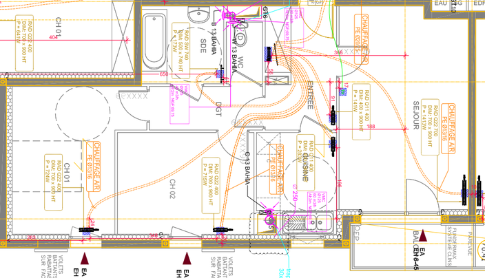 Je vais réaliser votre plan CVC ou plomberie ou élécricité de votre ...