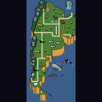 I will draw a mario style map in pixel art by Vincent_Lacroix