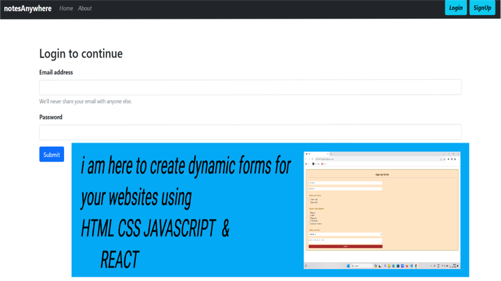I Will Create Forms For Your Website Using Html Css Javascript And React By Aditya Chaudhary