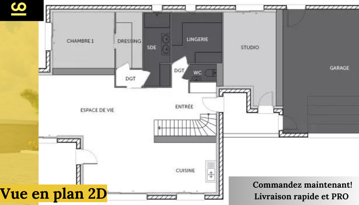 Je vais dessiner la vue en plan 2D de votre future maison de rêve par ...