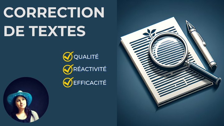 Je vais corriger orthographe, grammaire et style de vos textes pour une ...