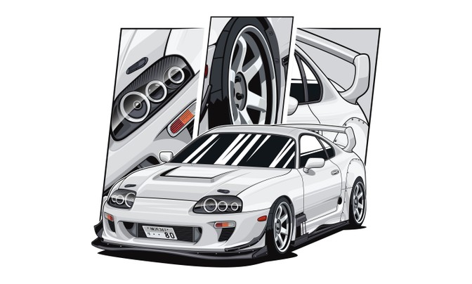I will create professional car vector illustration by rabbialam