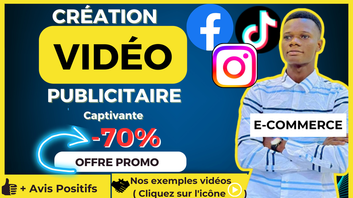 Je vais créer votre video publicitaire captivante de publicité Tik Tok ...