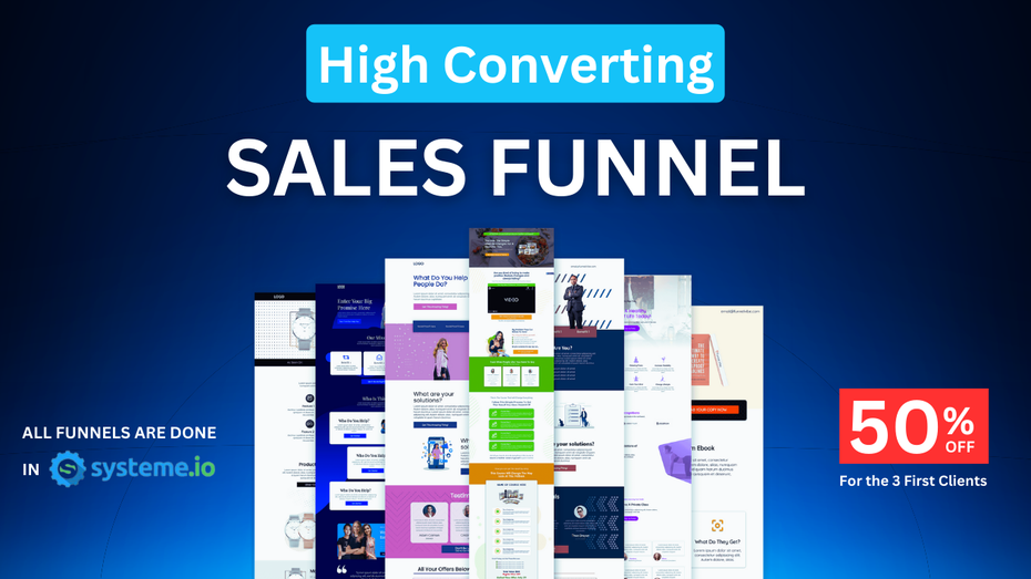 I will build systeme.io sales funnel, systemeio landing page and ...