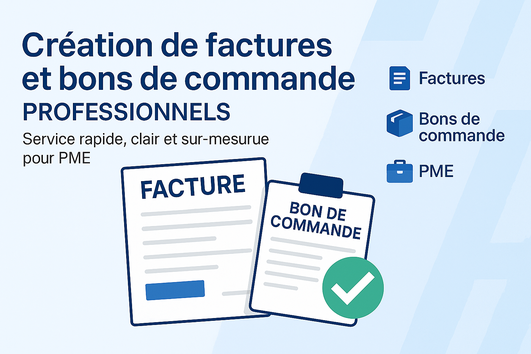 Je vais réaliser vos factures et bons de commande professionnels pour ...