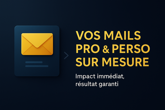 Je vais rédiger pour vous votre mail professionnel, administratif ou ...