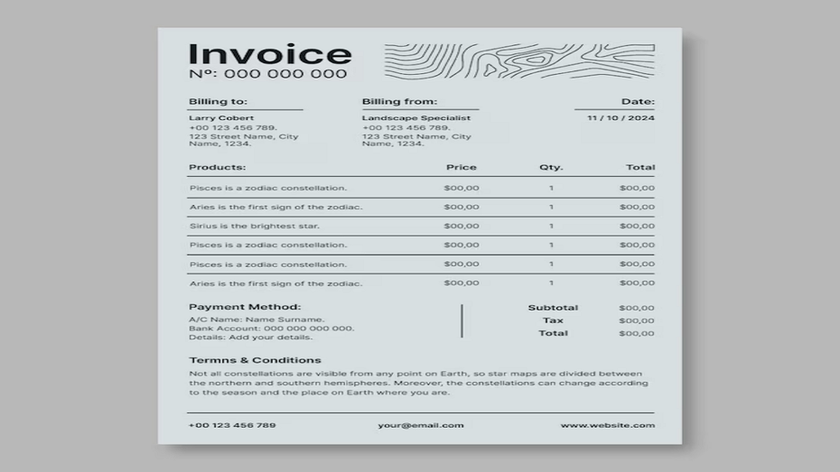 I will create and Design Professional Receipts and Invoices for Your ...