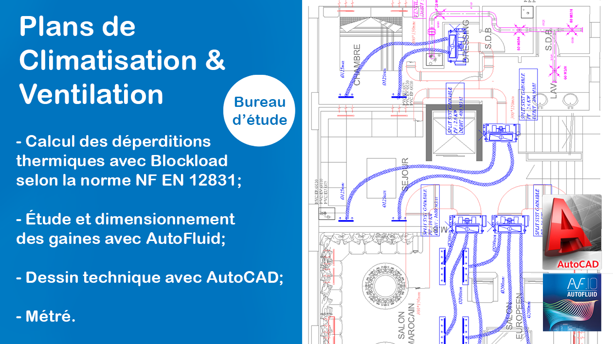 Je vais réaliser un plan de climatisation et ventilation avec ...