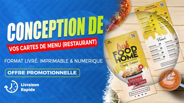 Je vais créer la carte de menu pour votre restaurant par ThomsDesign