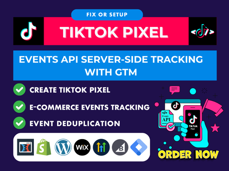 I will setup or fix tiktok pixel event API conversion API with GTM For ...