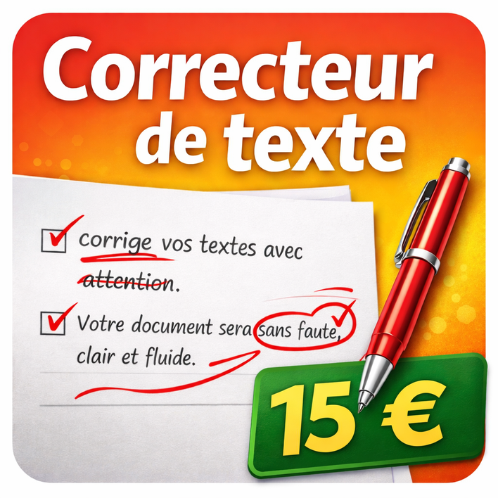 Je vais corriger et améliorer vos textes en français sans fautes par IzLoic