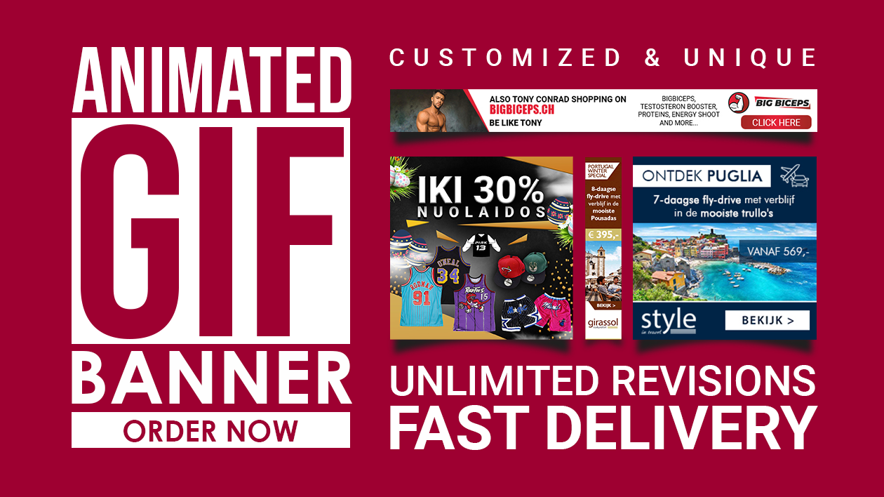 I will design animated gif banner for website by smartgraphic