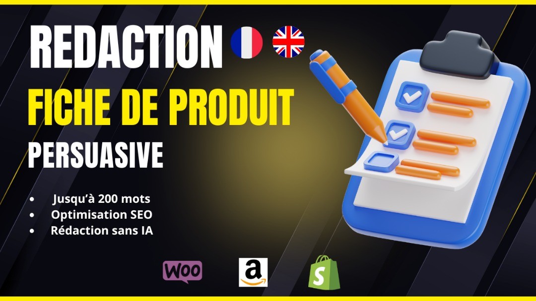 Je vais rédiger votre fiche produit par PaulAmaral