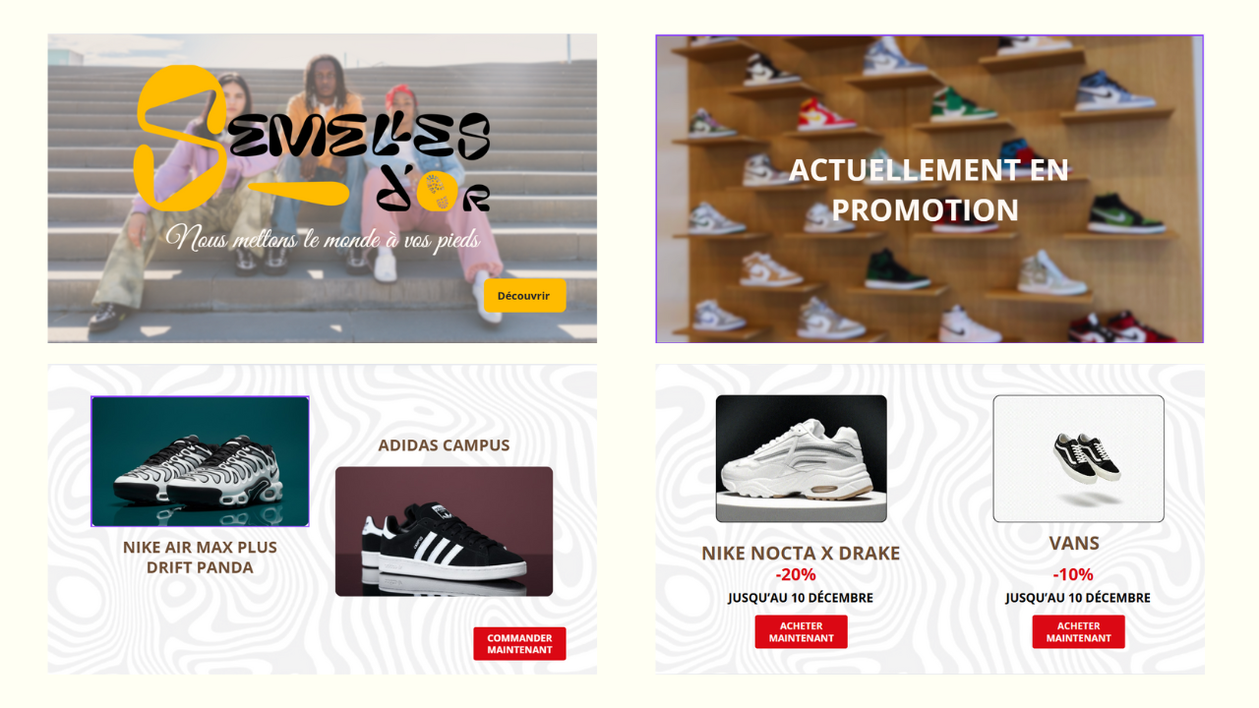 Je vais créer votre catalogue interactif /mini-site professionnel sur Canva pour vos offres de ...