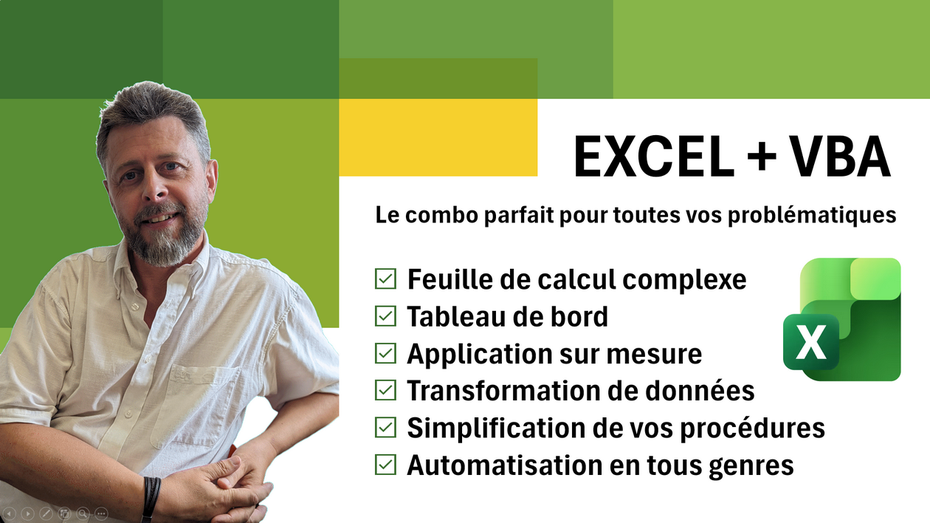 Je vais gérer vos problématiques Excel et macros VBA par qscode