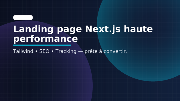 Je vais créer une landing page Next.js rapide & optimisée pour ...
