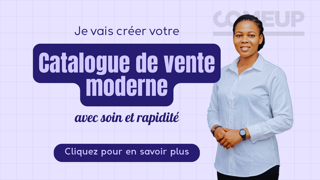 Je vais concevoir votre catalogue de vente, votre brochure commerciale ...