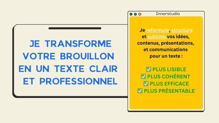 Je vais reformuler et réécrire votre texte pour le rendre clair, fluide ...